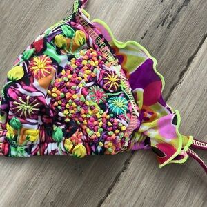 Agua Bendita | Swim | Agua Bendita Santa Monica Floral Embellished Hand ...